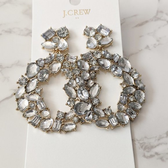 J. Crew Factory | Jewelry | J Crew Factory Crystal Wreath Earrings ...